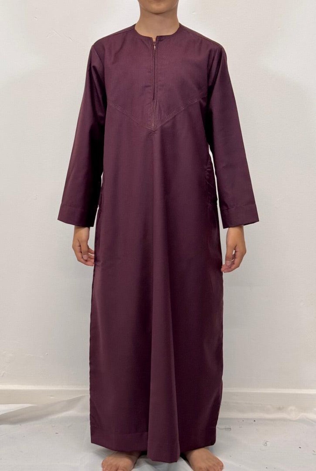 Boys Hadi Thobe Winter Material - Burgundy - Etsy