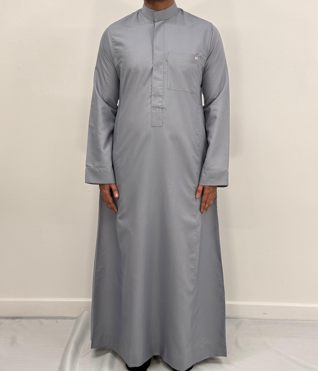 Men's Oxford Fabric Saudi Thobe - Grey - Etsy