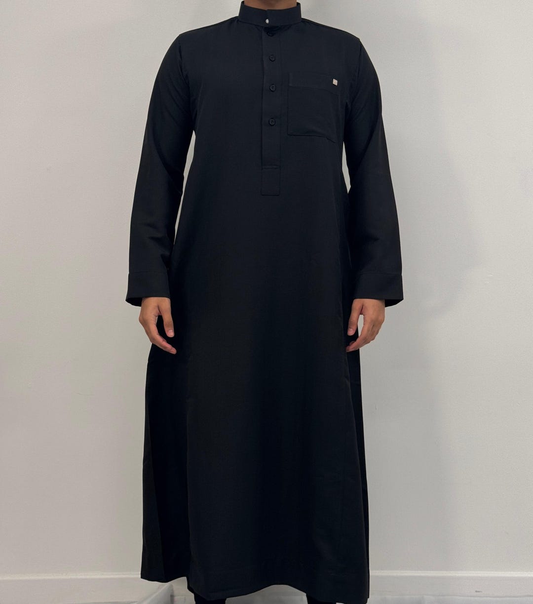 Men's Winter Saudi Thobe - Black - Etsy