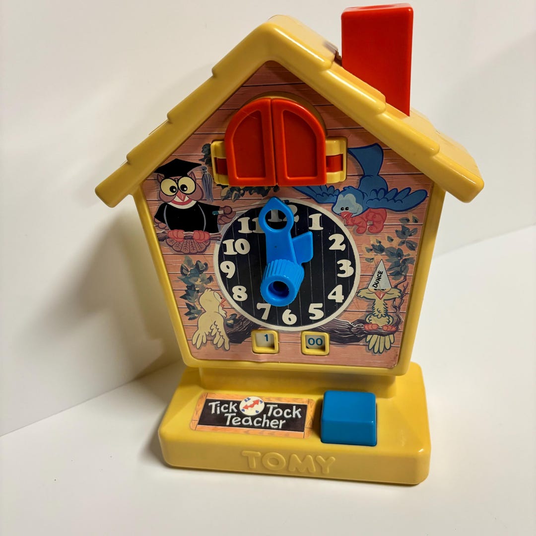 Vintage 1980s TOMY Tick Tock Teacher Cuckoo Clock Childrens Toy - Etsy