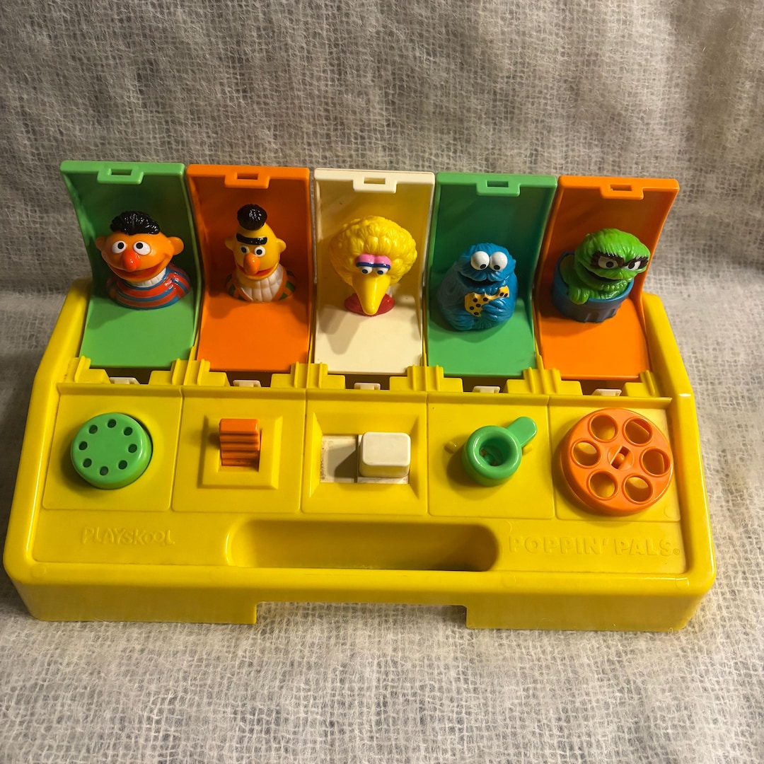 1980 PLAYSKOOL Sesame Street Poppin' Pals Vintage Toddler Toy - Etsy