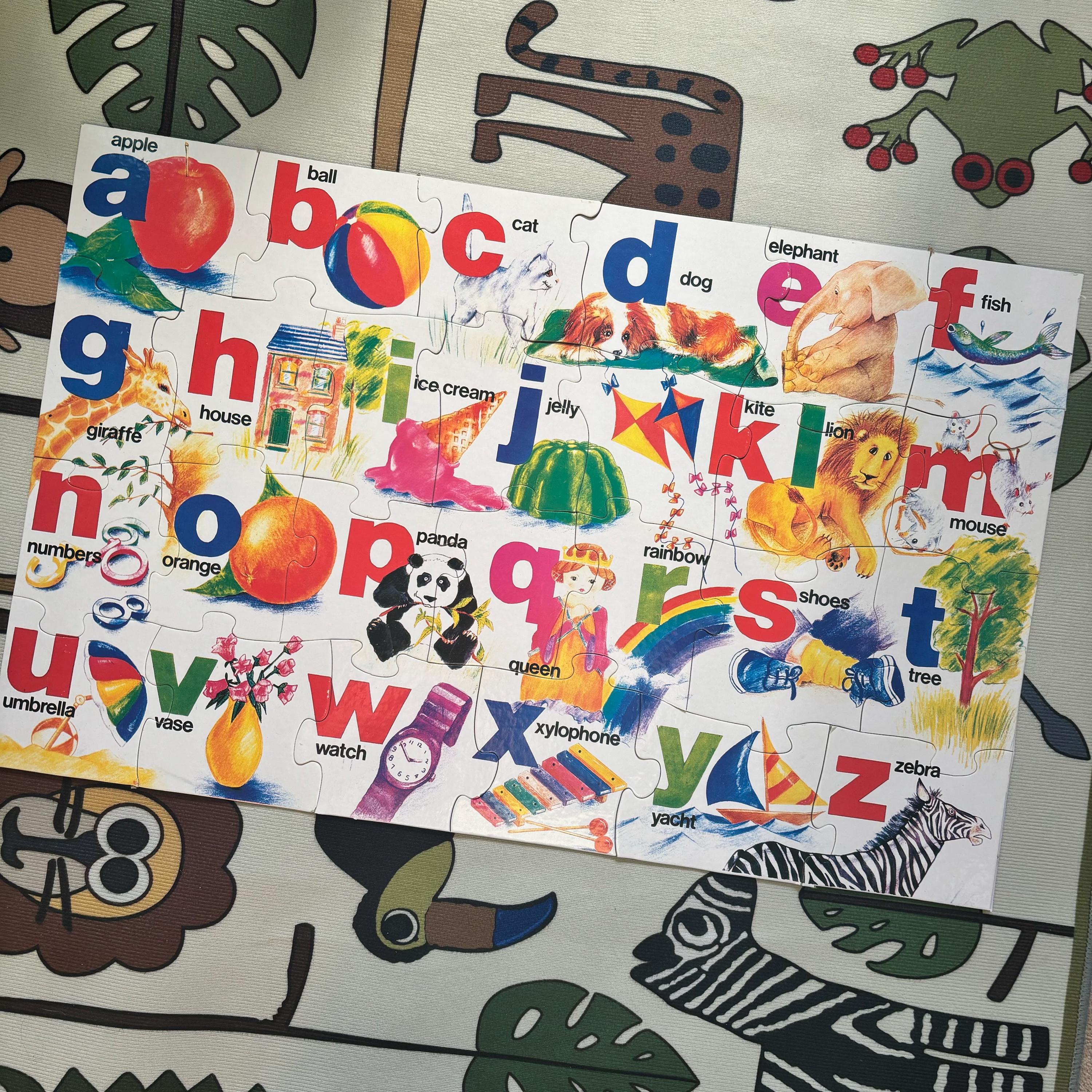 Vintage Alphabet Floor Puzzle 1970s Nostalgic Kids Puzzle ABC - Etsy