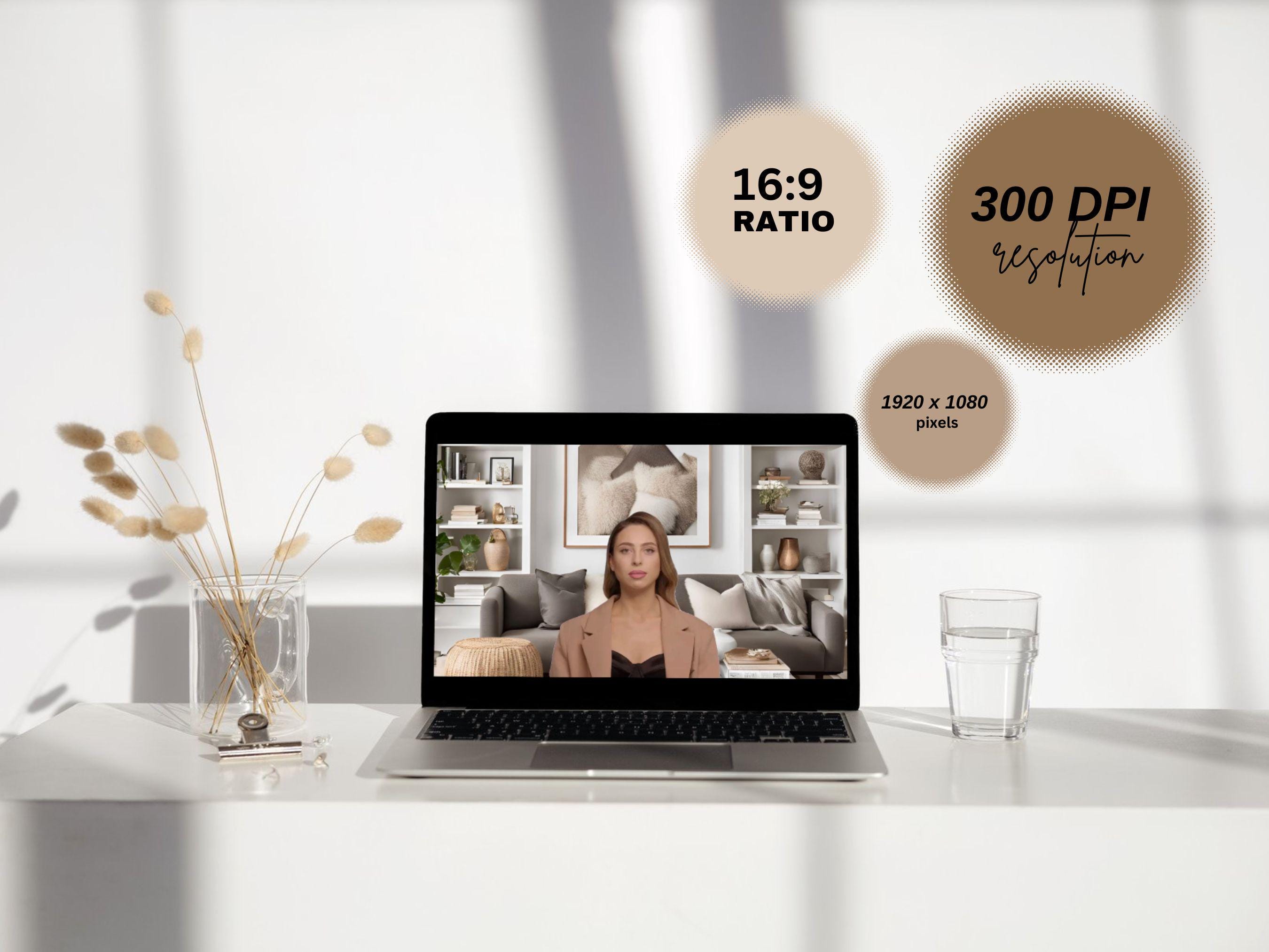 Virtual Meeting Background Home Office Zoom Background Bundle of ...
