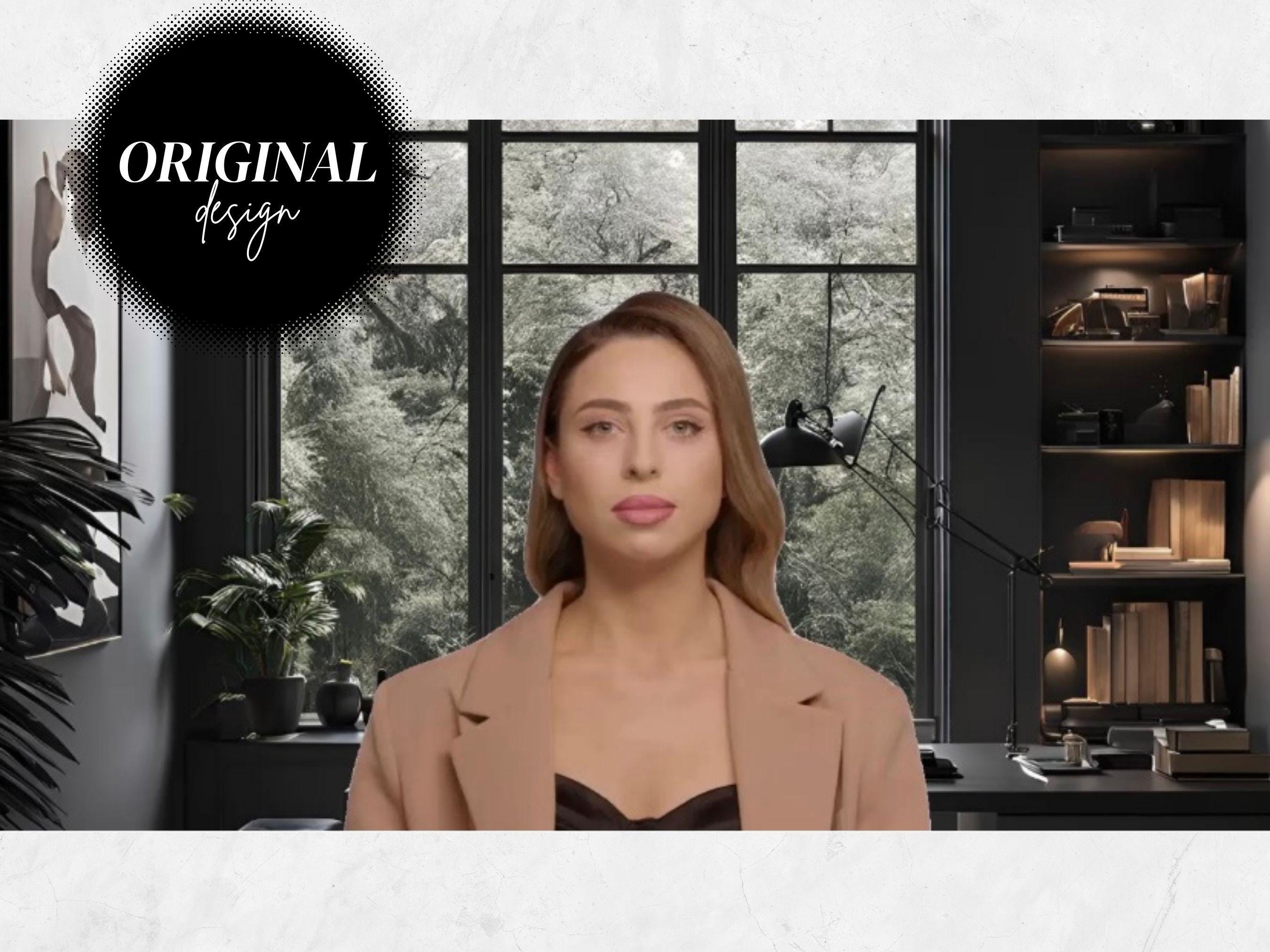 Zoom Meeting Background With Dark Home Office Virtual Background for ...