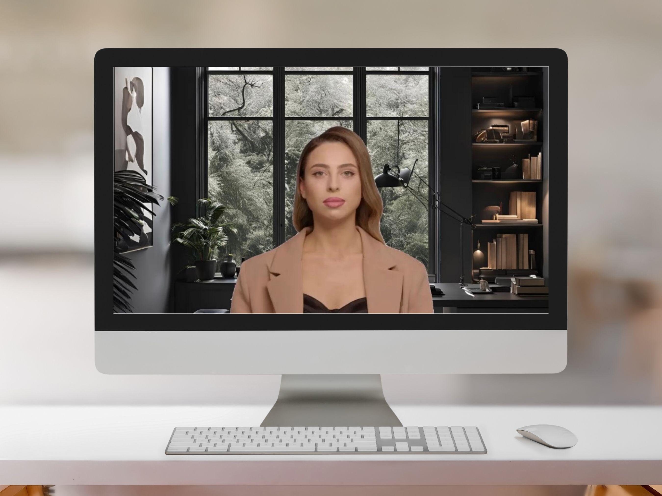 Zoom Meeting Background With Dark Home Office Virtual Background for ...