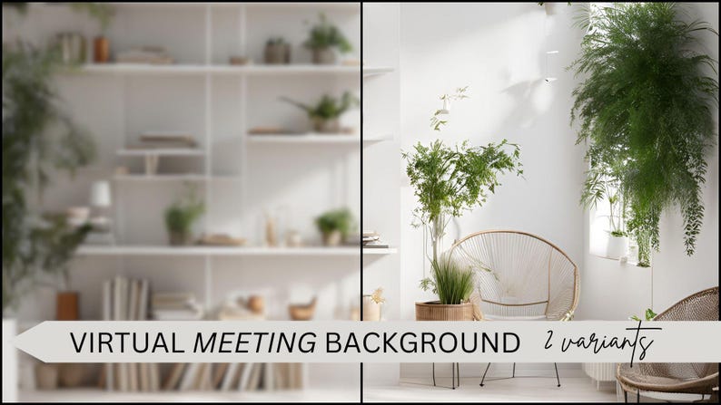Zoom Meeting Background With White Bookshelf Neutral Meeting Background ...