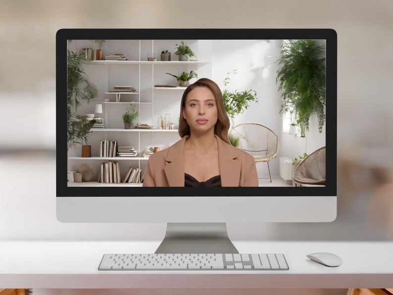 Zoom Meeting Background for Home Office Neutral White Backdrop Meeting ...