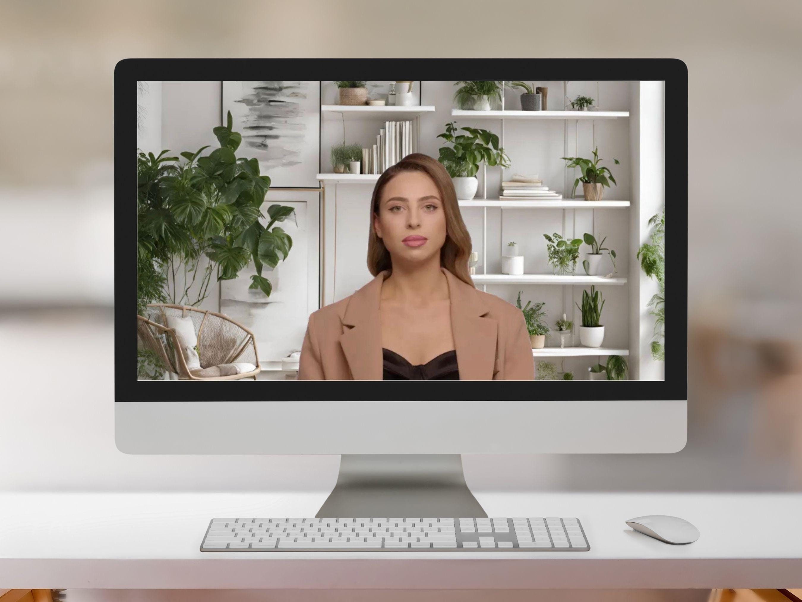 Virtual Zoom Meeting Background Home Office Neutral Meeting Background ...