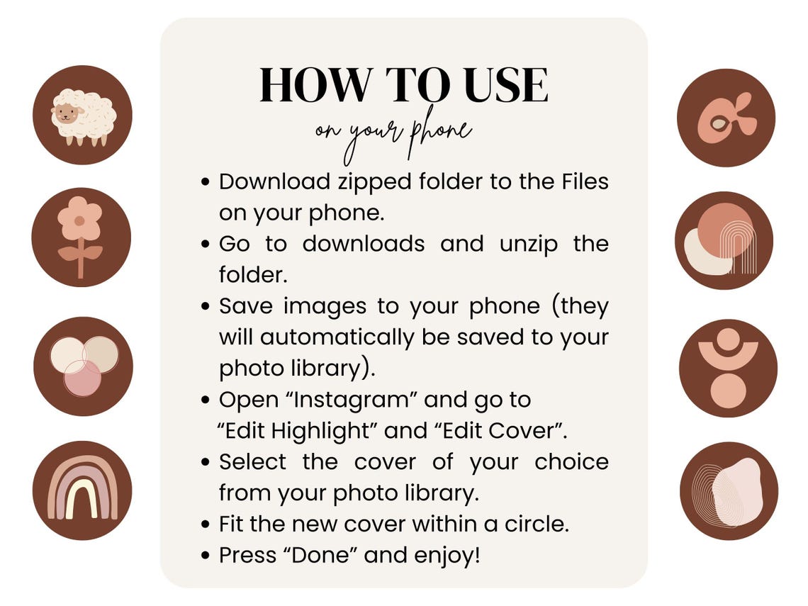 24 Boho Instagram Highlight Covers Cute IG Story Icons Fun Social Media ...