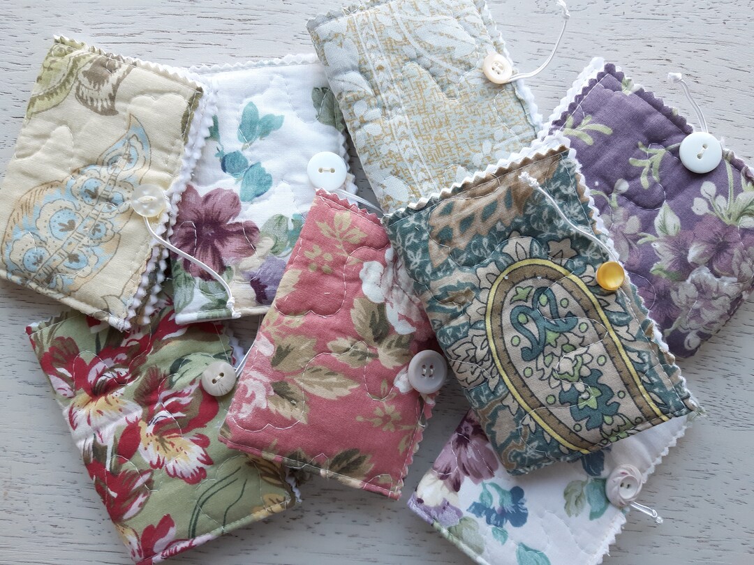 Quilted Needle Book Case Keeper, Slow Stitch, Sashiko, Boro, Embroidery ...