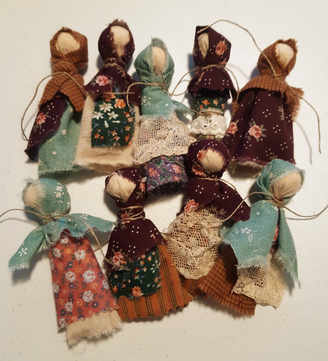 Handmade Primitive Clothespin Wood Peg Dolls, Bowl Fillers, Vintage ...