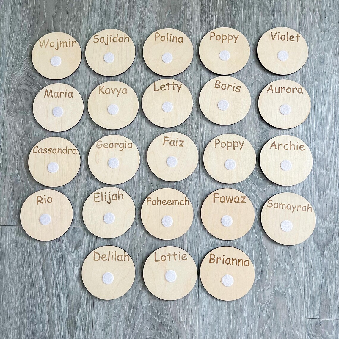 Wooden School Children’s Peg Names/ Self-registration Names/ Name ...