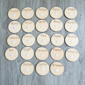 Wooden School Children’s Peg Names/ Self-registration Names/ Name ...