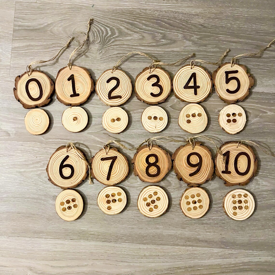 Classroom Number Log Slices - Etsy UK