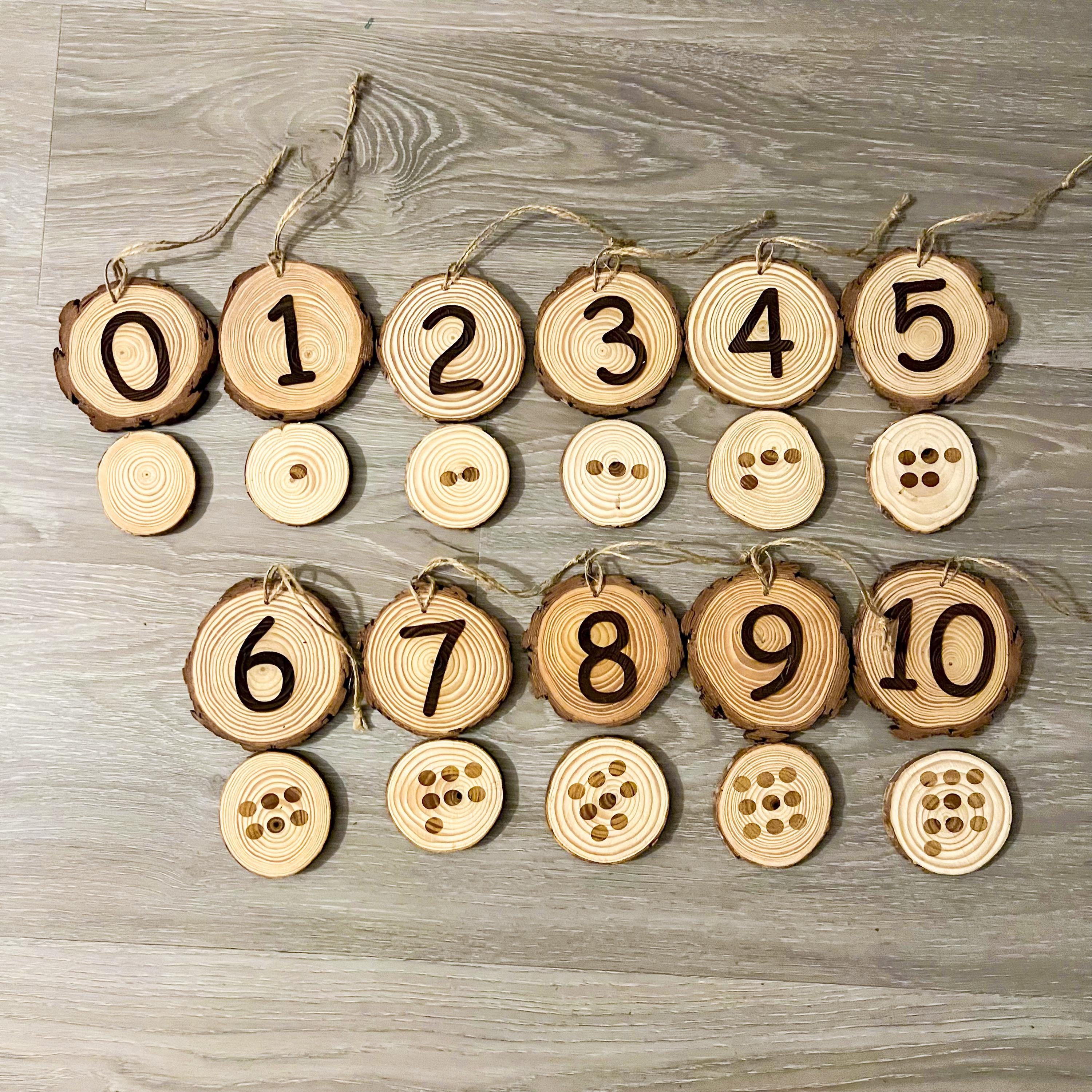 Classroom Number Log Slices - Etsy UK