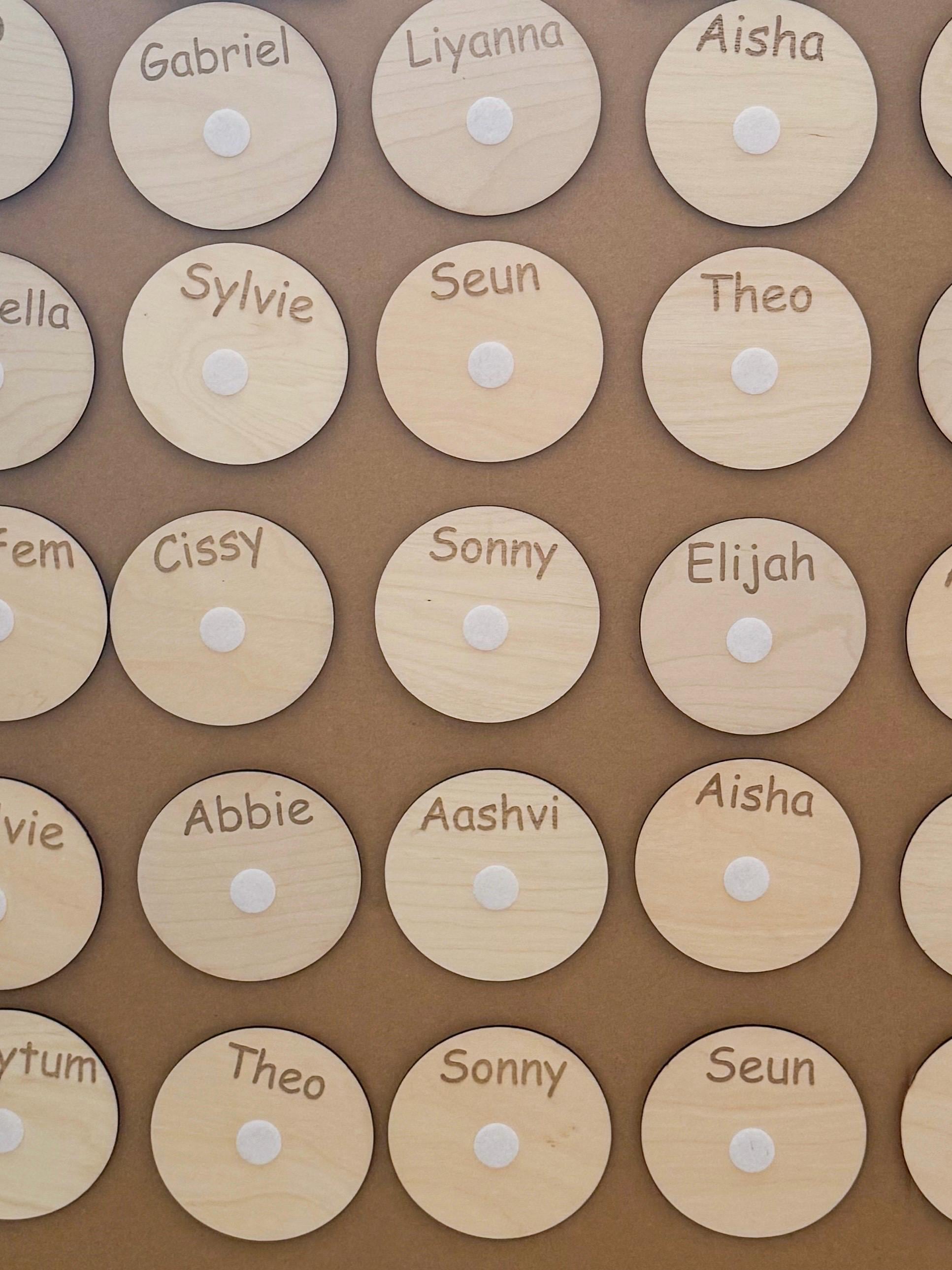 Wooden School Children’s Peg Names/ Self-registration Names/ Name ...