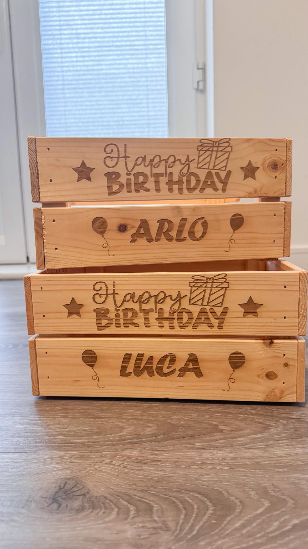 Personalised Birthday Box Crate, Birthday Gift, Birthday Present - Etsy