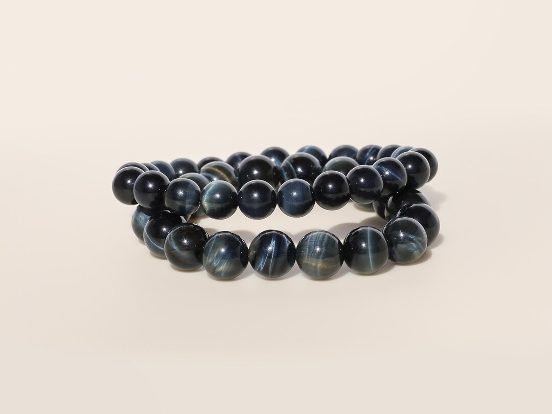 Natural Premium Grade Blue Tiger Eye Gemstone Bracelet – Jewelry for ...