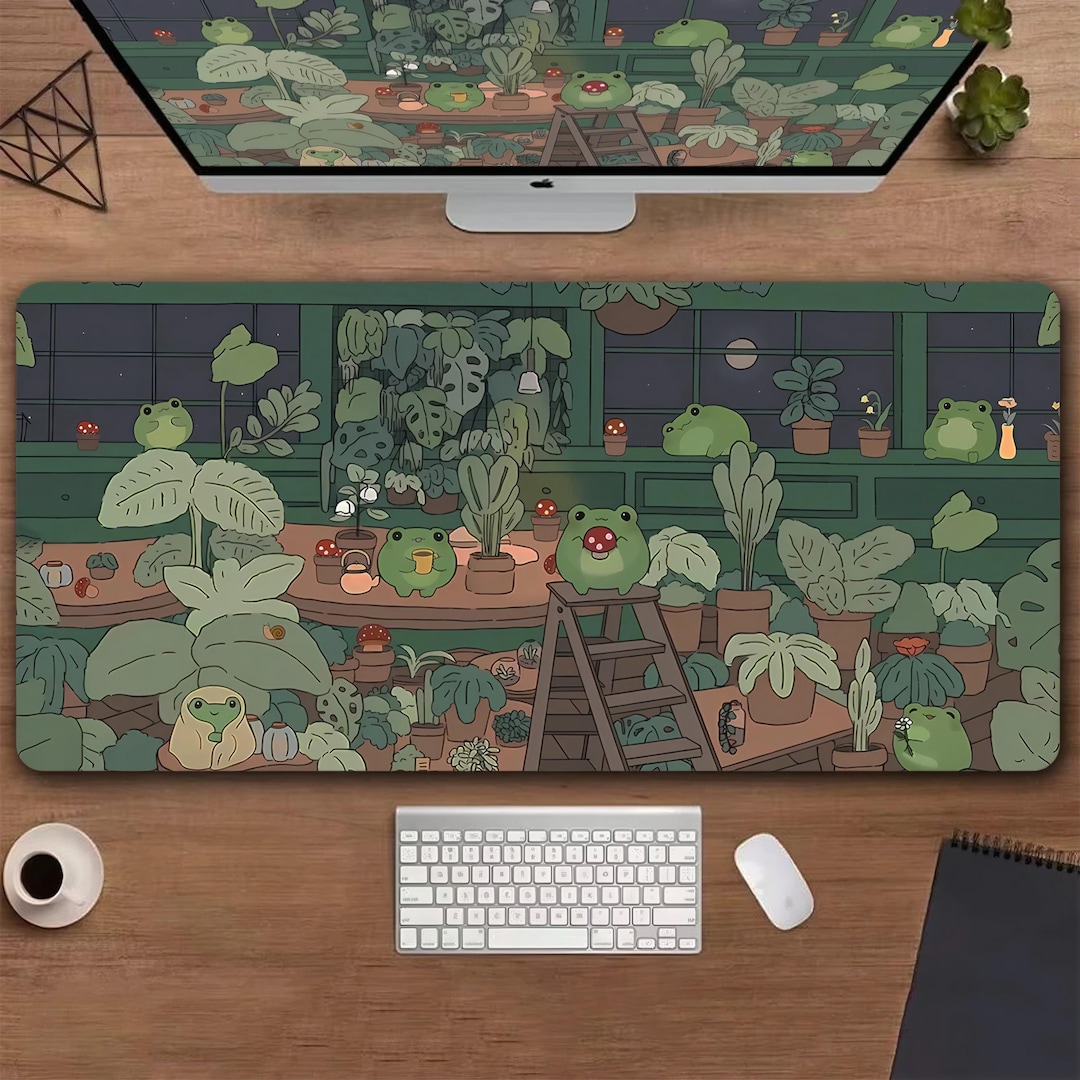 Large Kawaii Frogs Laptop Computer Desk Mat Mouse Pad, Mouse Mat ...