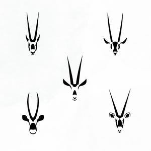 Oryx Svg Bundle, Oryx Clipart for Cricut, Animal Silhouette, Oryx ...