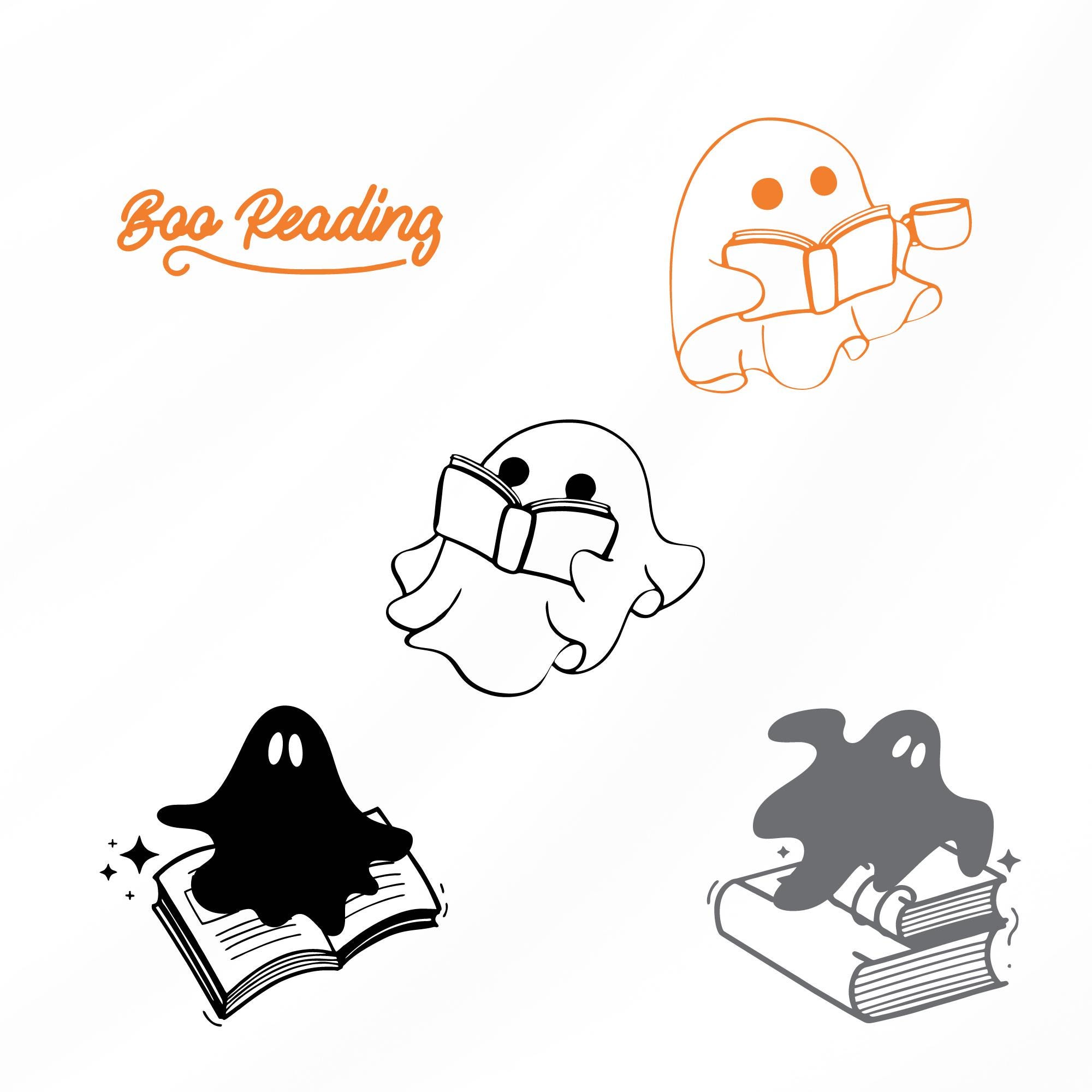 Bookish Halloween Svg Bundle, Halloween Clipart for Cricut, Halloween ...