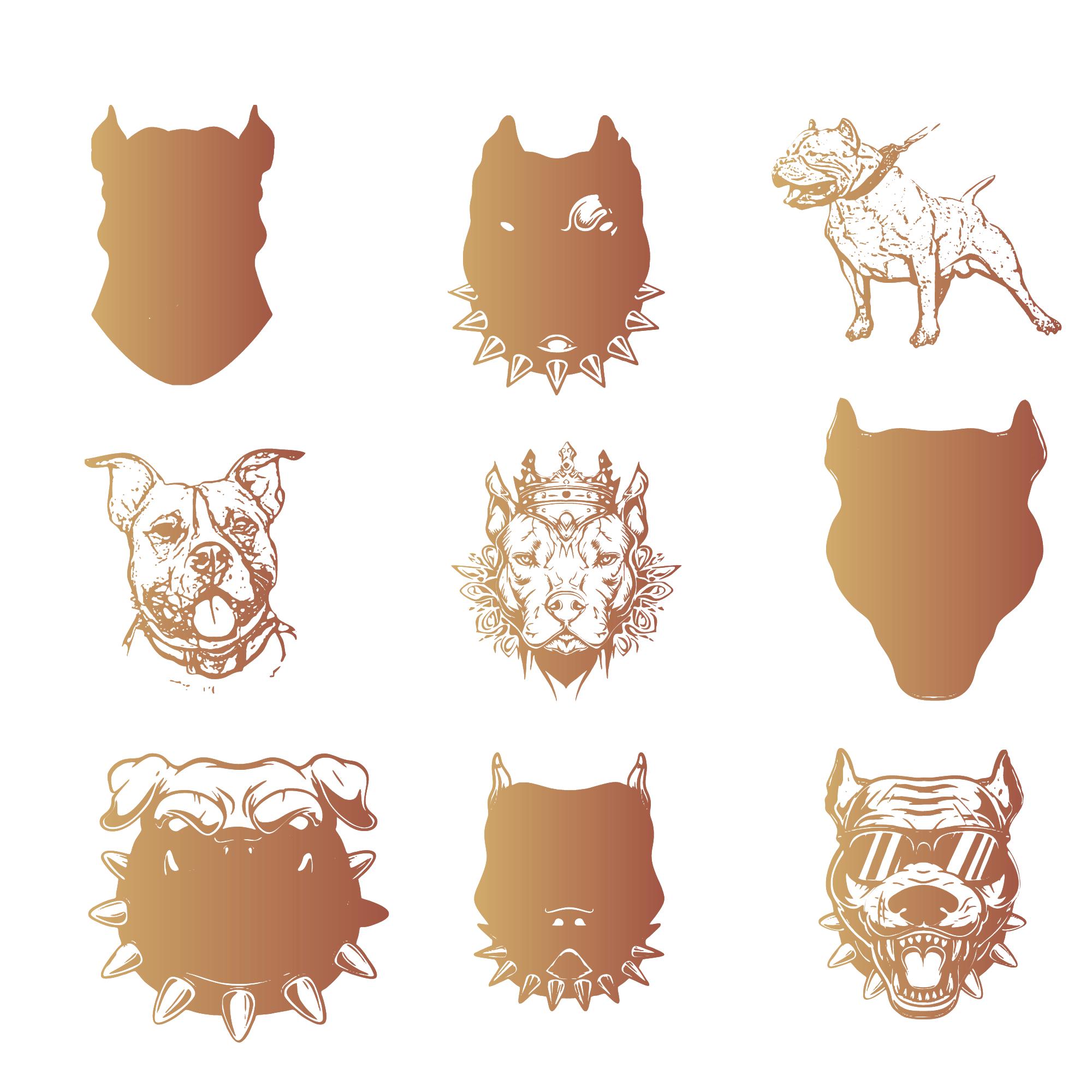 Pitbull Svg Bundle , Pitbull Clipart for Cricut, American Pitbull ...