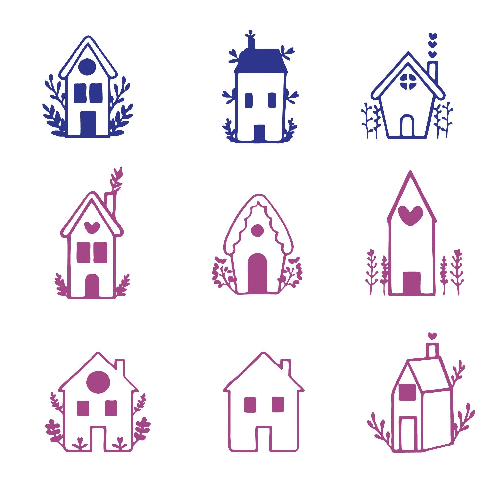 House Svg Bundle , Little House Clipart for Cricut, Roof House ...