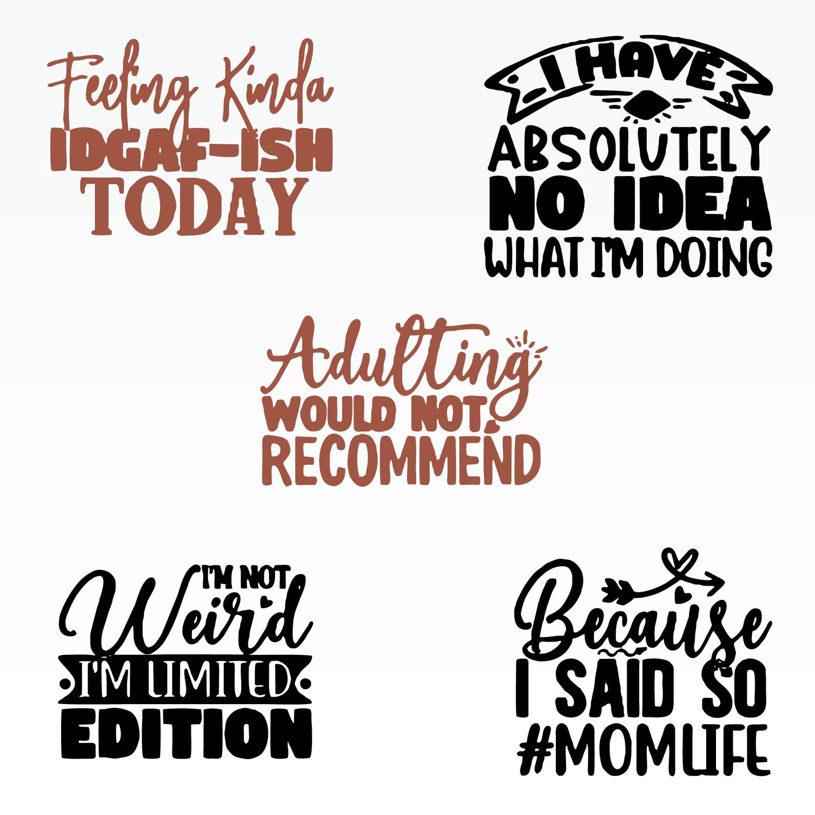 Sarcasm Svg Bundle, Sarcasm Clipart for Cricut, Sarcasm Silhouette ...