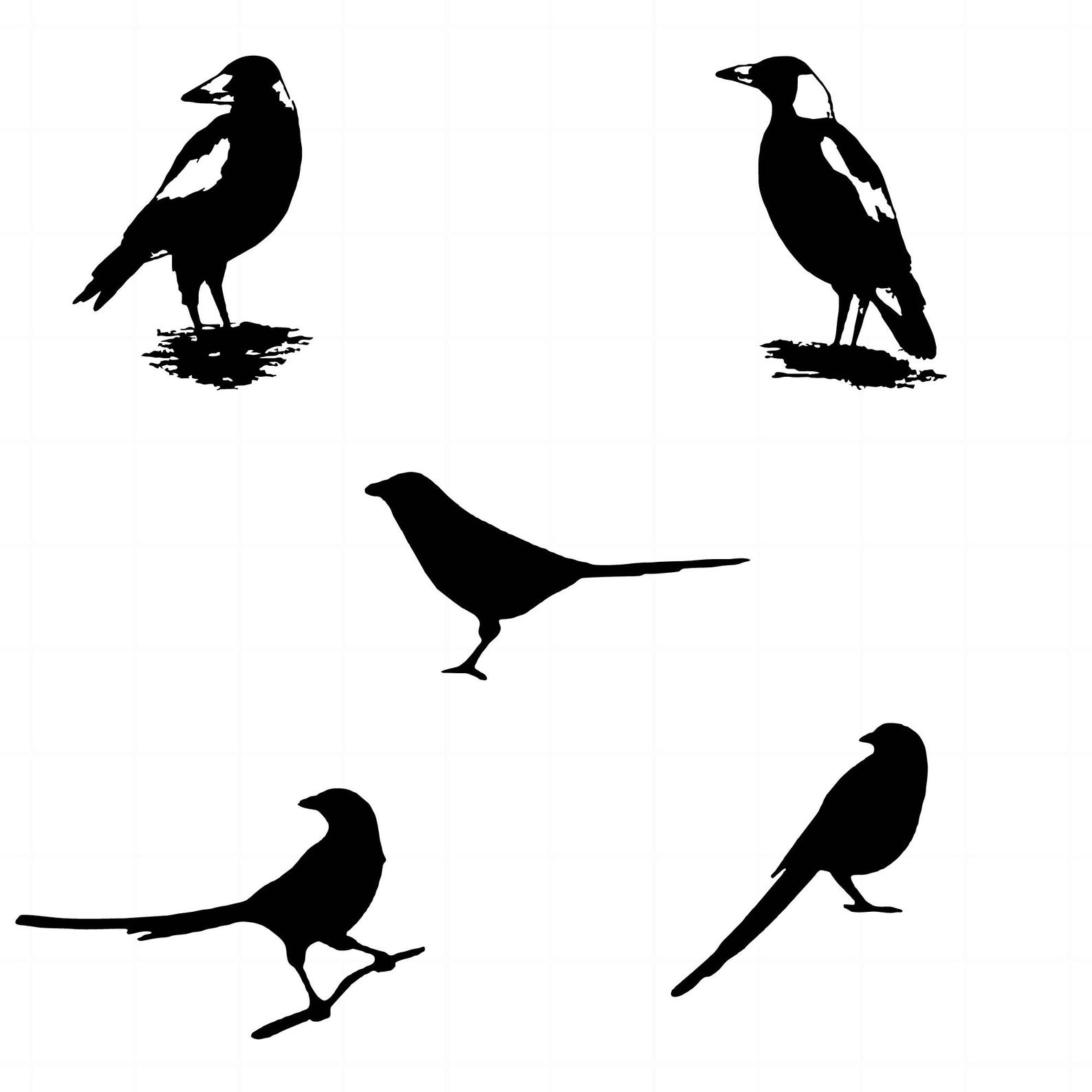 Magpie Svg Bundle, Magpie Clipart for Cricut, Cute Magpie Silhouette ...