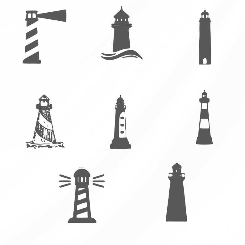 Lighthouse Svg Bundle, Lighthouse Clipart for Cricut, Nautical ...