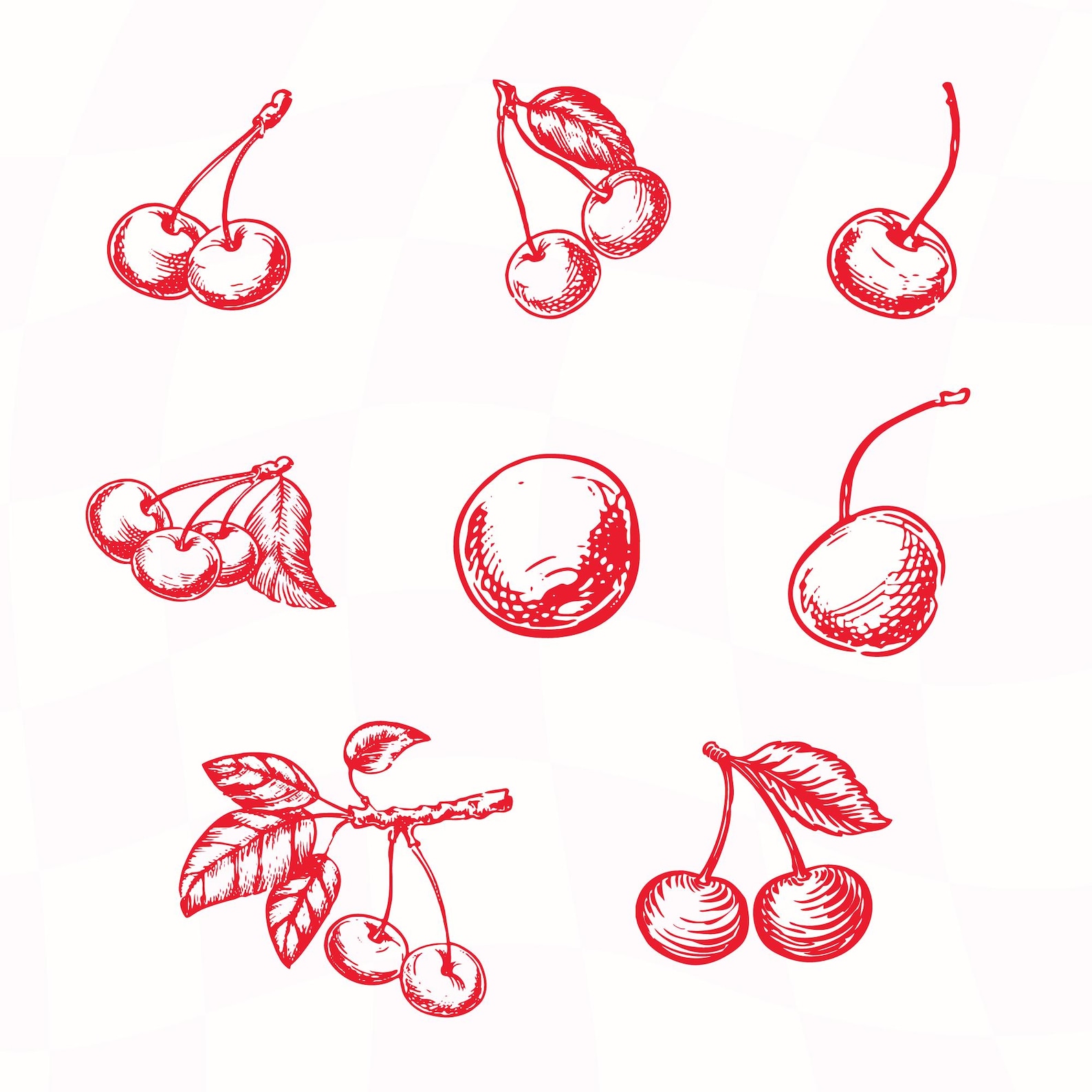 Cherry Svg Bundle , Cherry Clipart for Cricut, Fruit Silhouette, Cherry ...