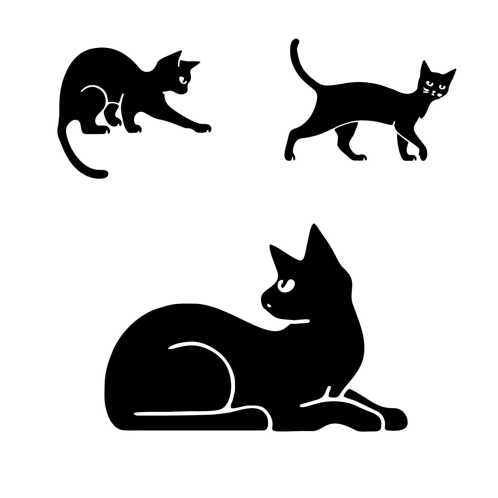 Cat Svg Bundle, Cat Clipart, Cat Head Vector, Kitty Decal, Kitten Cut ...
