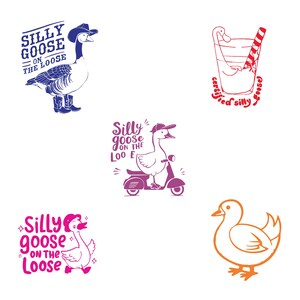 Goose Svg Bundle, Silly Goose Clipart for Cricut, Silly Goose Vector ...