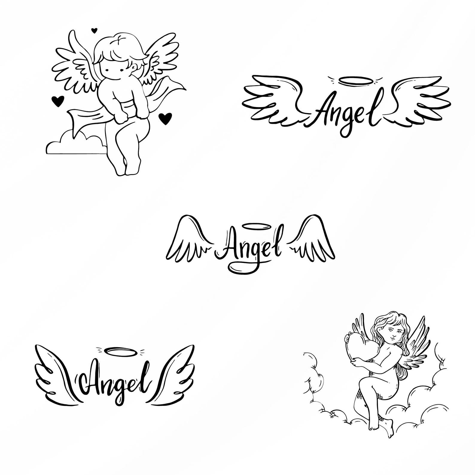 Angel Svg Bundle, Angel Clipart for Cricut, Angel Silhouette, Angel ...