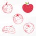 Apple Svg Bundle, Apple Clipart for Cricut, Apple Silhouette, Apple ...