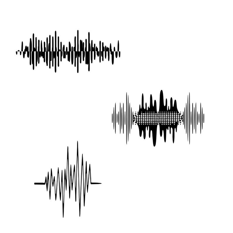 Sound Wave Svg Bundle, Sound Wave Clipart, Wave Vector, Sound Wave ...