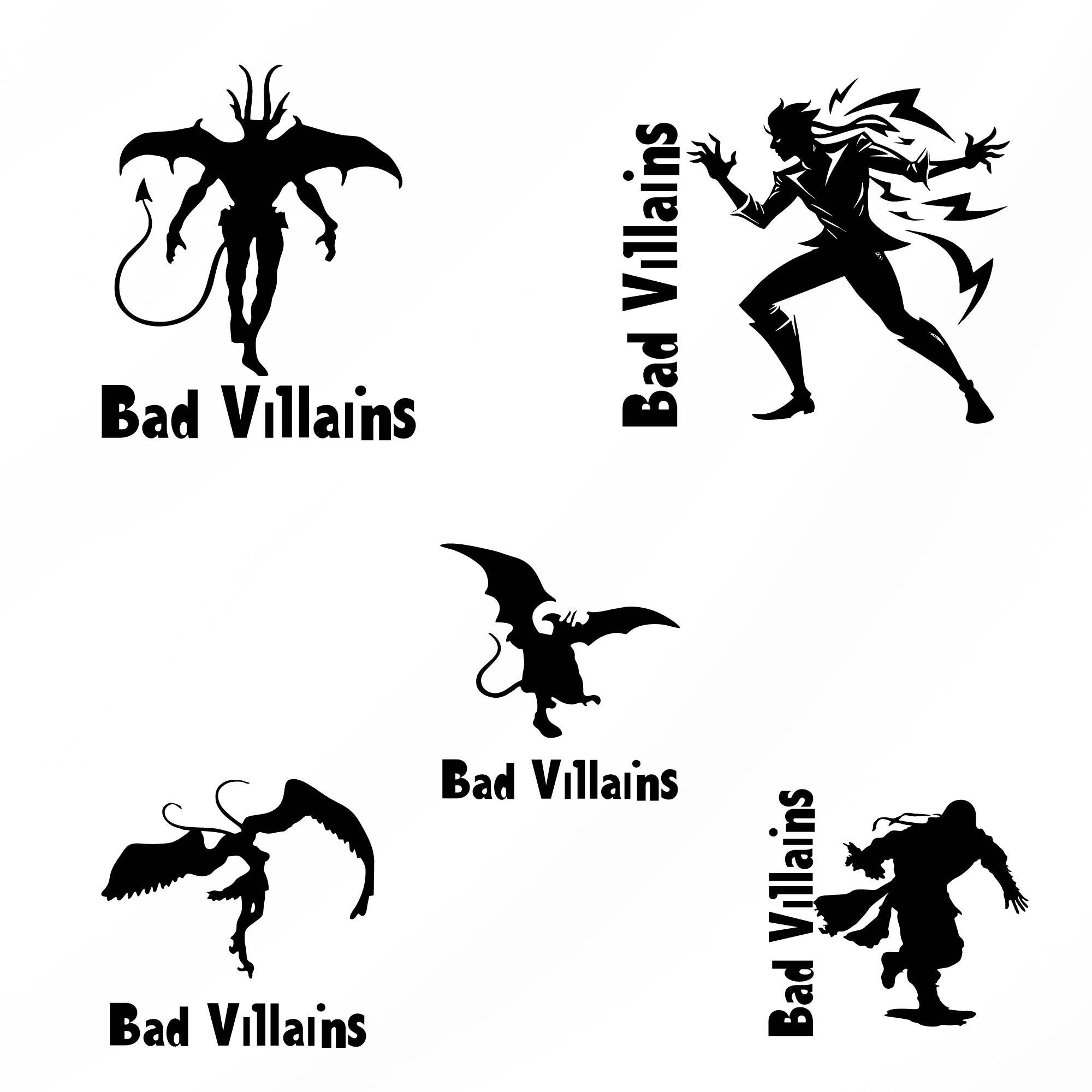 Villains Svg Bundle, Villains Clipart for Cricut, Villains Silhouette ...
