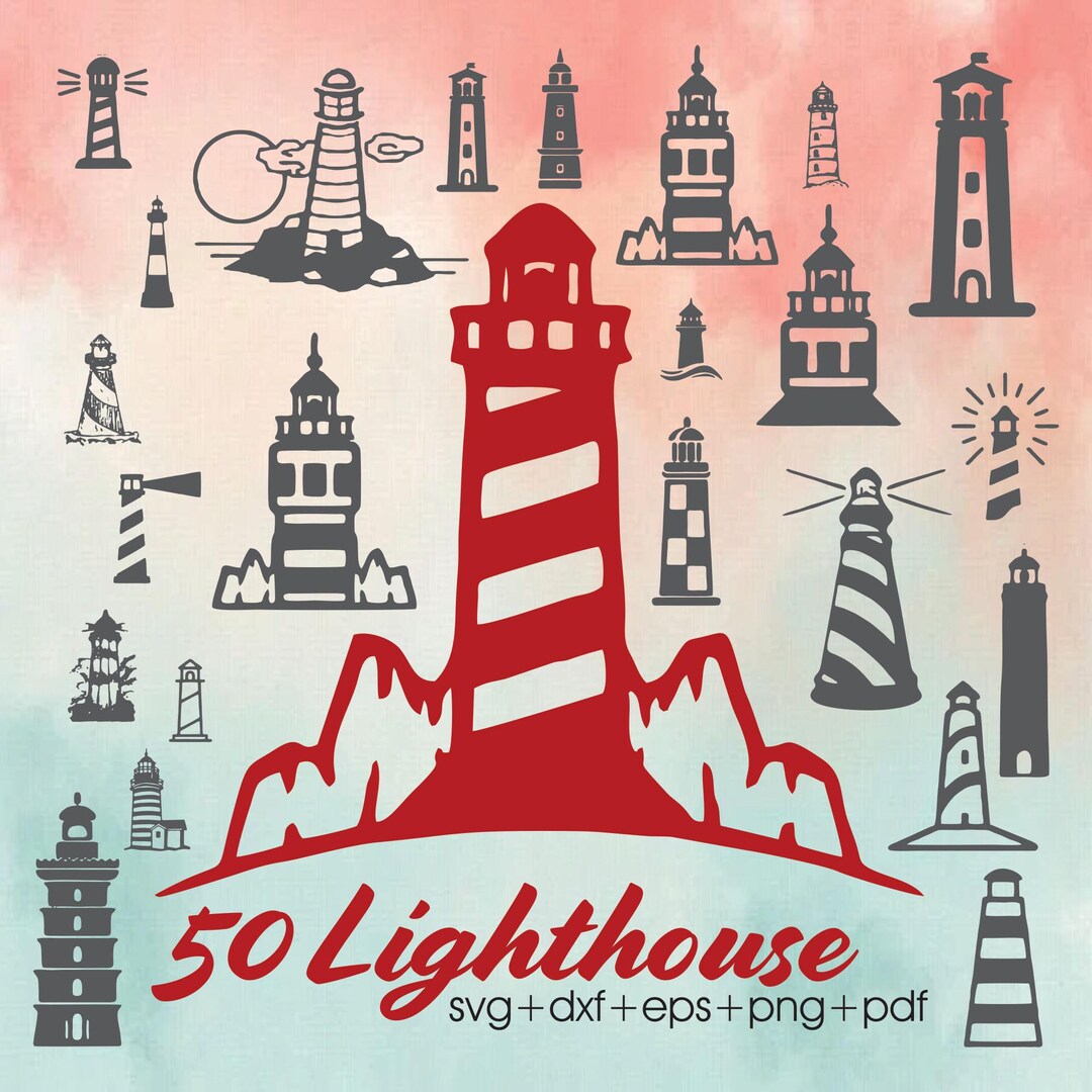 Lighthouse Svg Bundle, Lighthouse Clipart for Cricut, Nautical ...