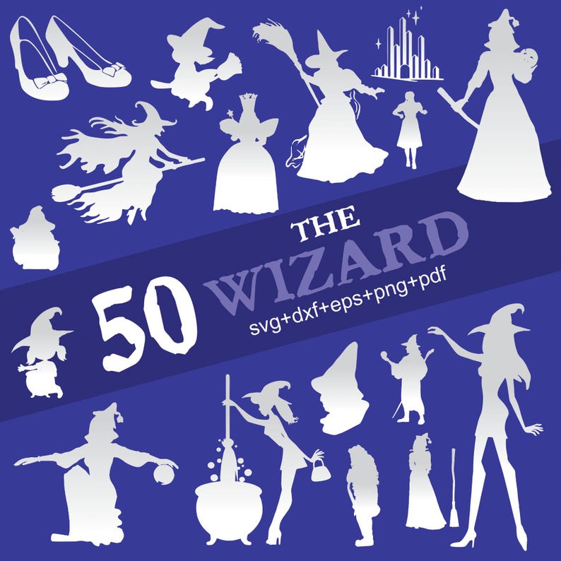 Wizard Svg Bundle, Magic Wizard Clipart for Cricut, Wizard Silhoette ...