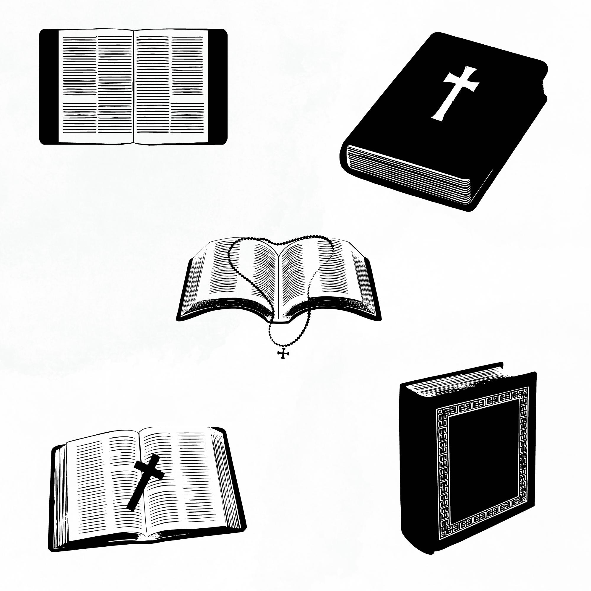 Bible Svg Bundle, Bible Clipart for Cricut, Holy Bible Silhouette ...