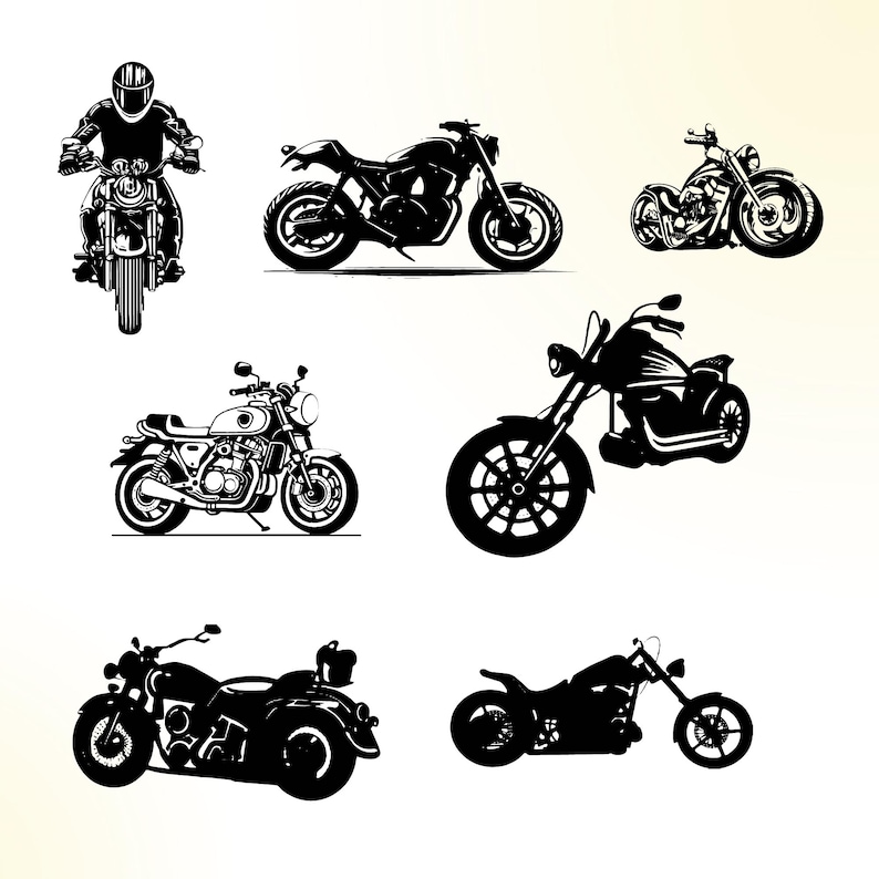 Classic Motorcycles Svg Bundle, Motorcycle Clipart for Cricut ...