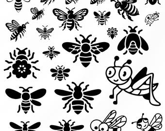 Bee Svg Bundle Clipart Cricut Bee Silhouette Bee Vector Honey Bee ...