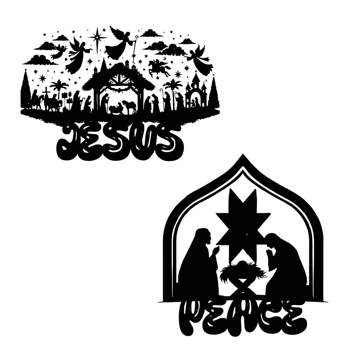 Nativity Scene Svg Bundle, Nativity Scene Clipart, Nativity Vector ...