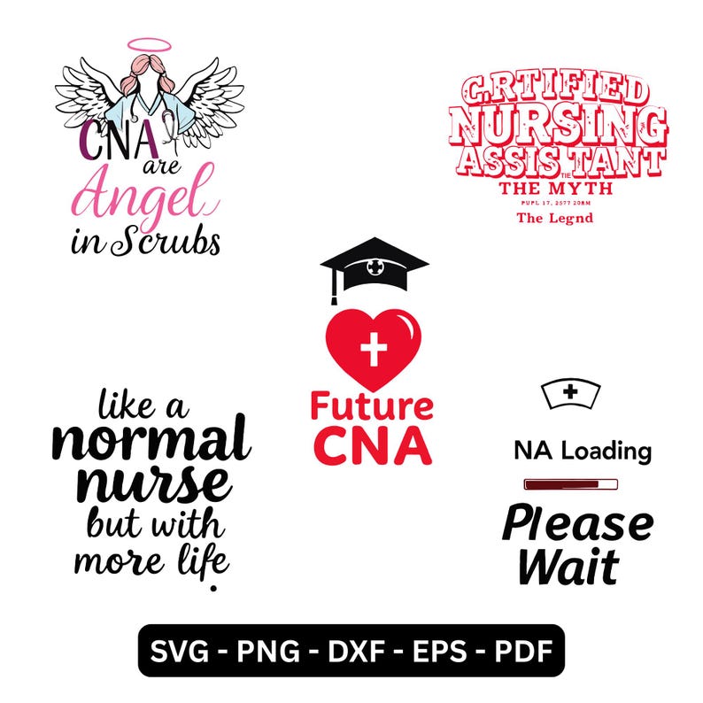 CNA SVG, Certified Nursing Assistant Svg Png Bundle, Sublimation ...