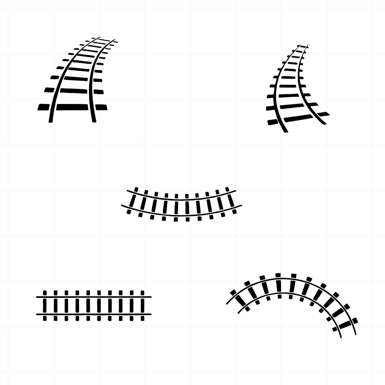 Train Track Svg Bundle, Train Track Clipart for Cricut, Train Track Cut ...