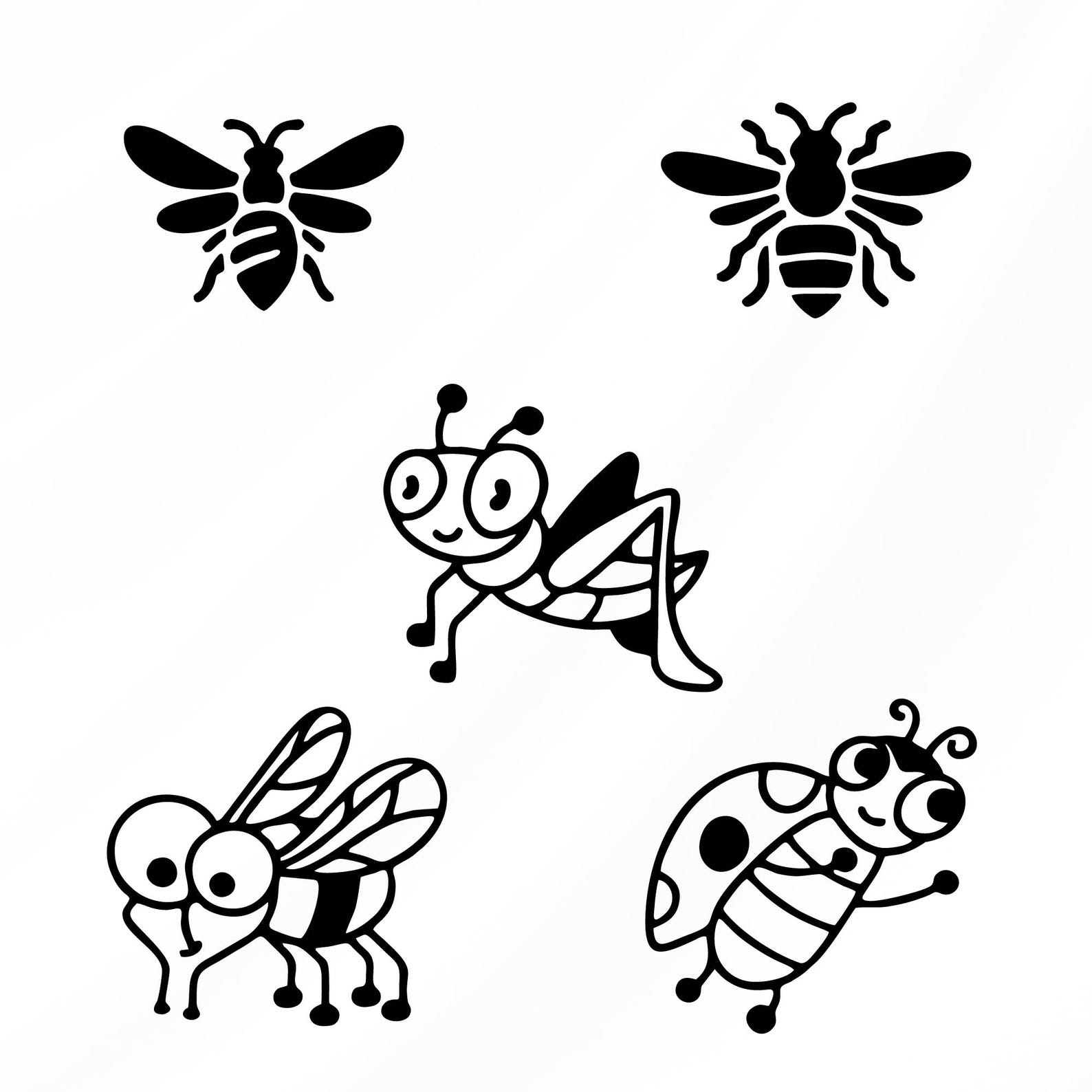 Bee Svg Bundle Clipart Cricut Bee Silhouette Bee Vector Honey Bee ...