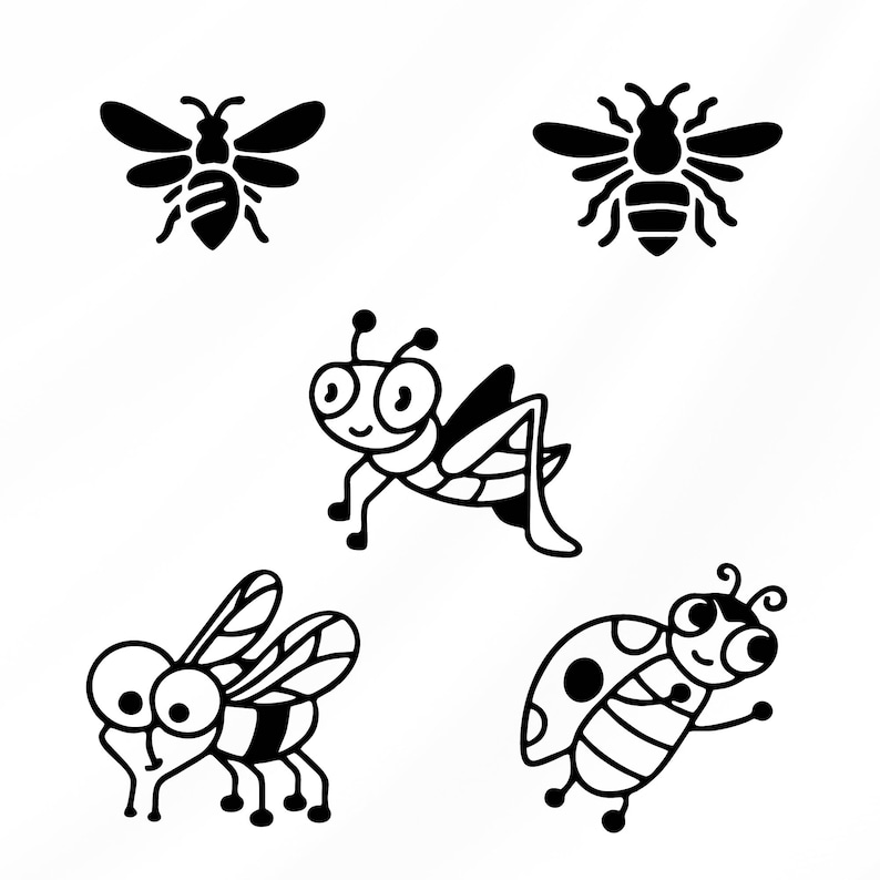 Bee Svg Bundle Clipart Cricut Bee Silhouette Bee Vector Honey Bee ...