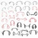 Dog Breed Ears Svg Bundle, Dog Ear Outline Clipart for Cricut, Dog Ear ...