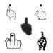 Middle Finger Svg Bundle, Middle Finger Clipart for Cricut, Skeleton ...