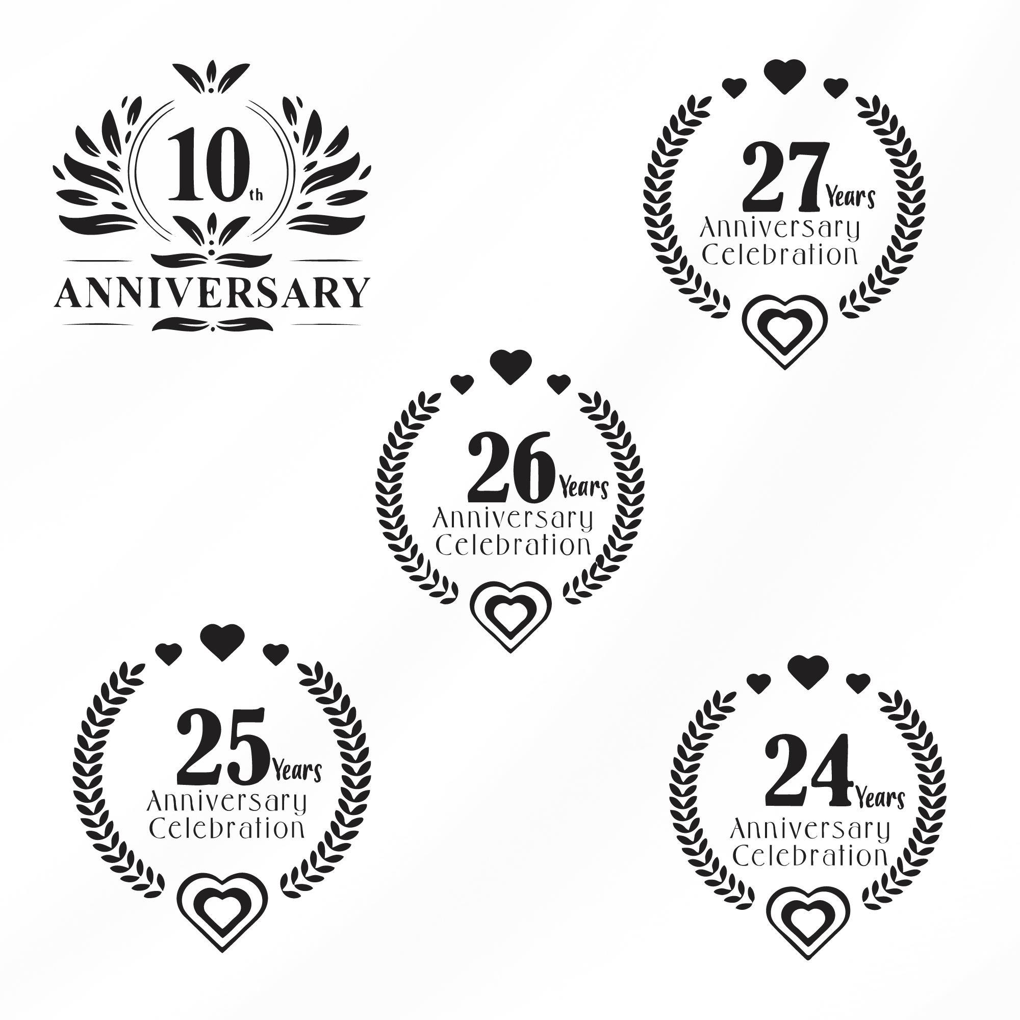 Anniversary Svg Bundle, Anniversary Clipart for Cricut, Marriage ...